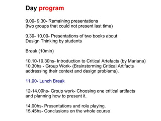 Design thinking, critical artefacts | PPT
