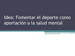 Design thinking deporte | PPTX