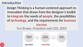 Design Thinking for entrepreneurs and business | PPTX