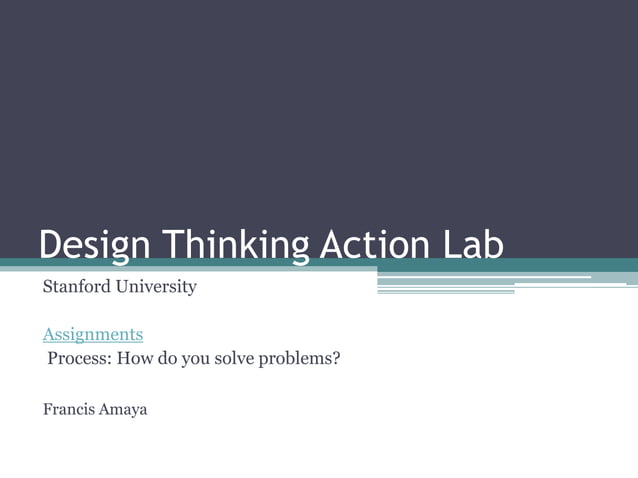 Design thinking - Lockers assignment | PPT