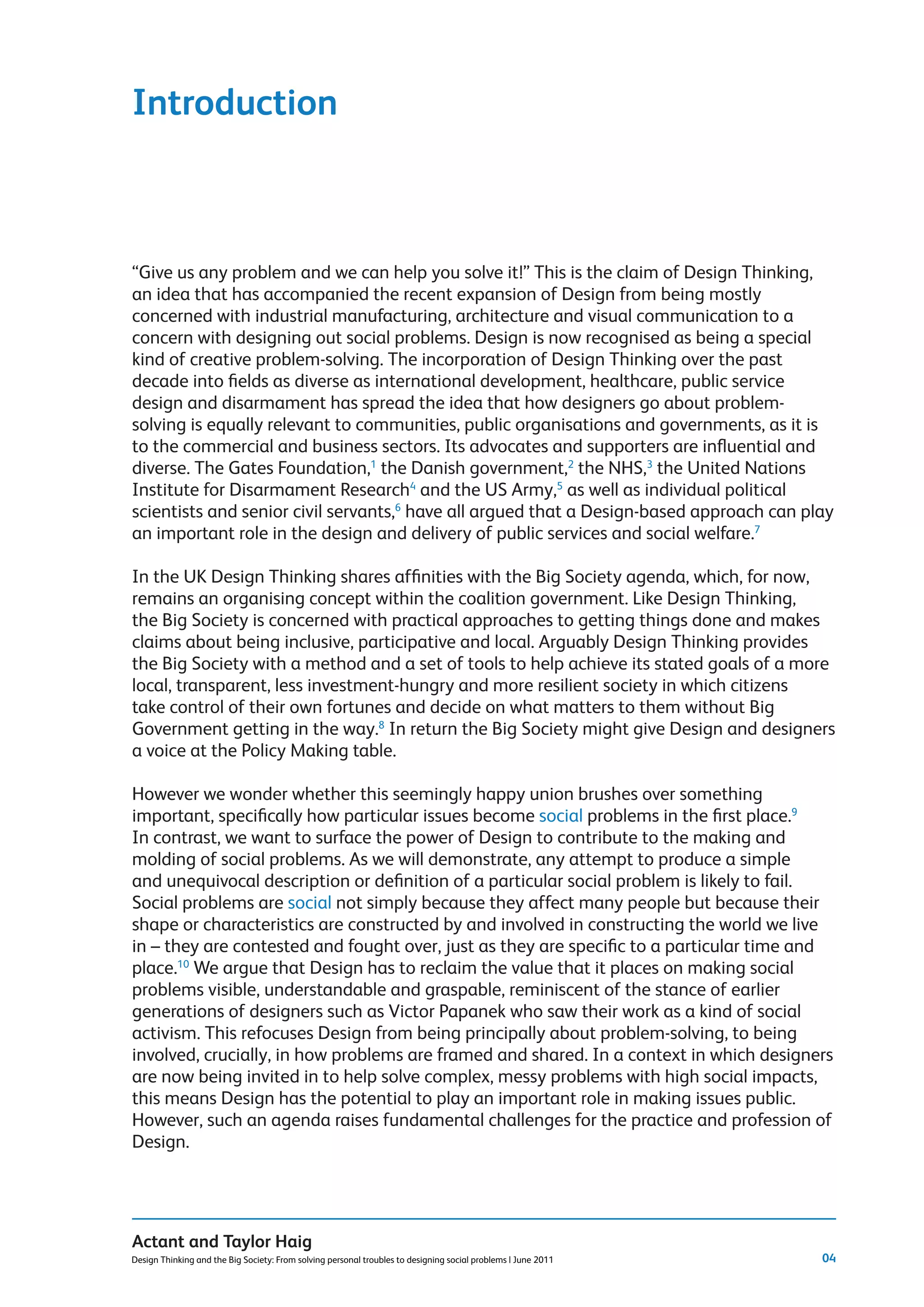 Design thinking and the big society | PDF