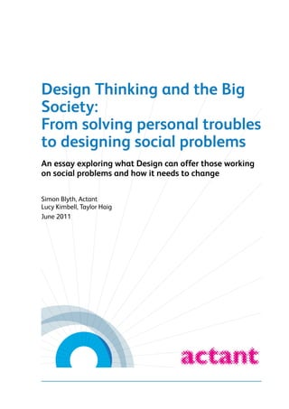 Design thinking and the big society | PDF