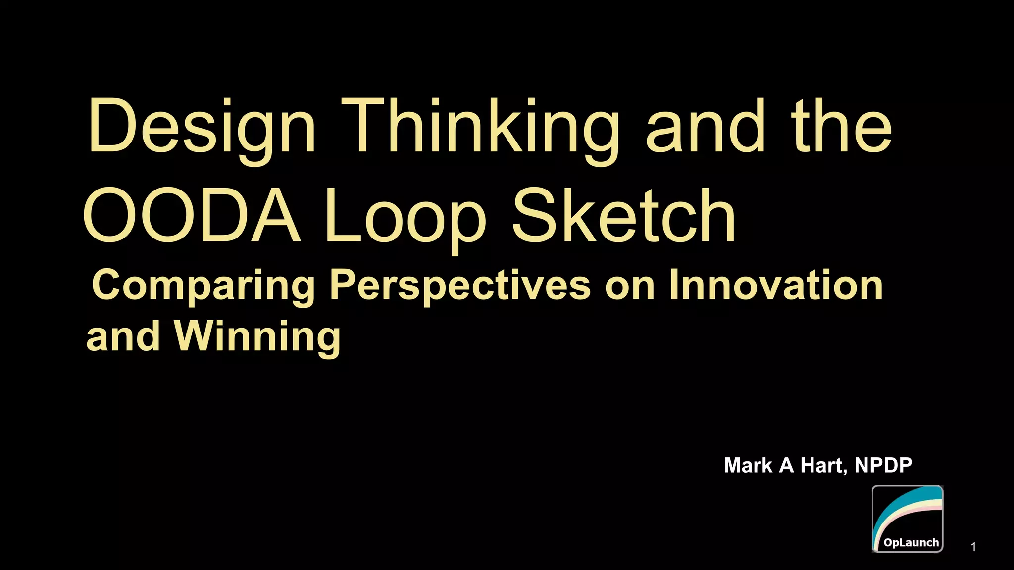 Design Thinking and the OODA Loop Sketch | PPT