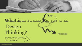 Design Thinking Approach & BMC en arabe et français | PPTX