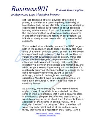 Design Thinking CHAT | PDF