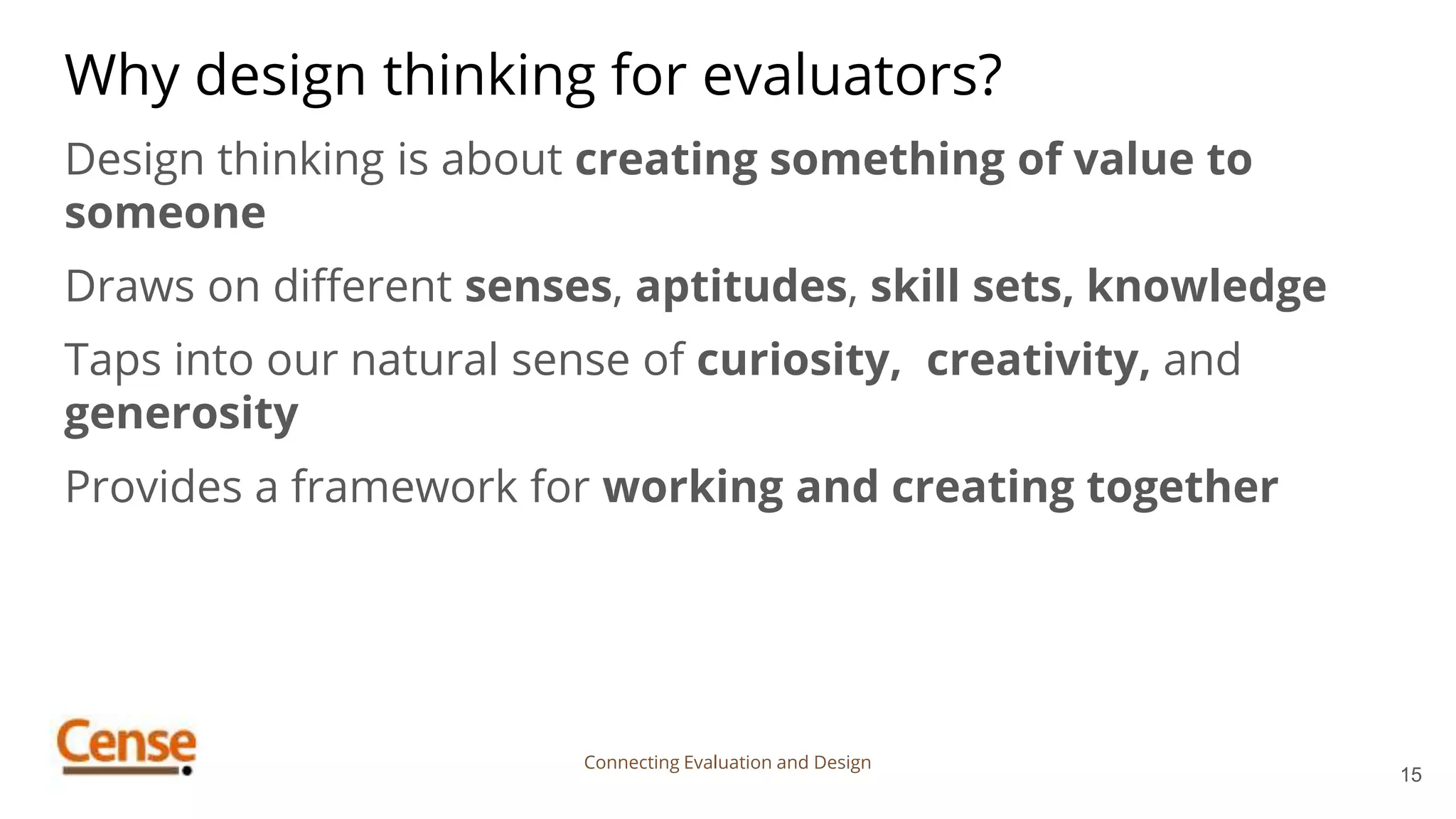 An Introduction to Design Thinking for Evaluation | PPTX