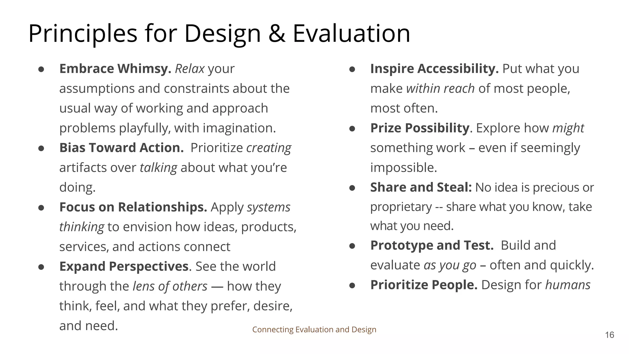 An Introduction to Design Thinking for Evaluation | PPTX