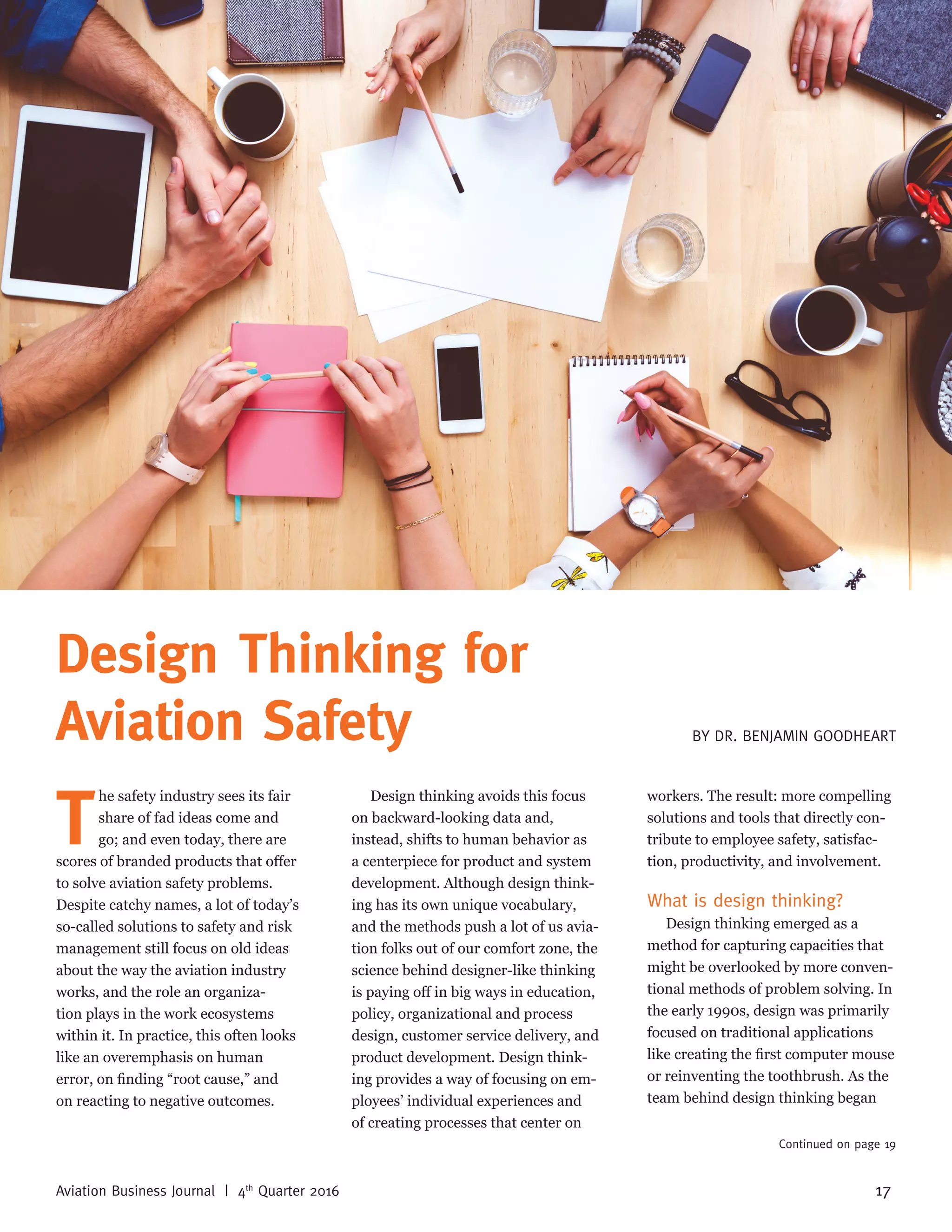 Design Thinking for Aviation Safety by Dr. Benjamin Goodheart | PDF