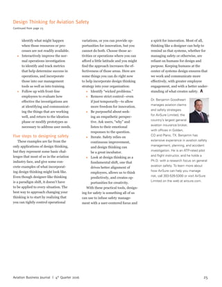 Design Thinking for Aviation Safety by Dr. Benjamin Goodheart | PDF