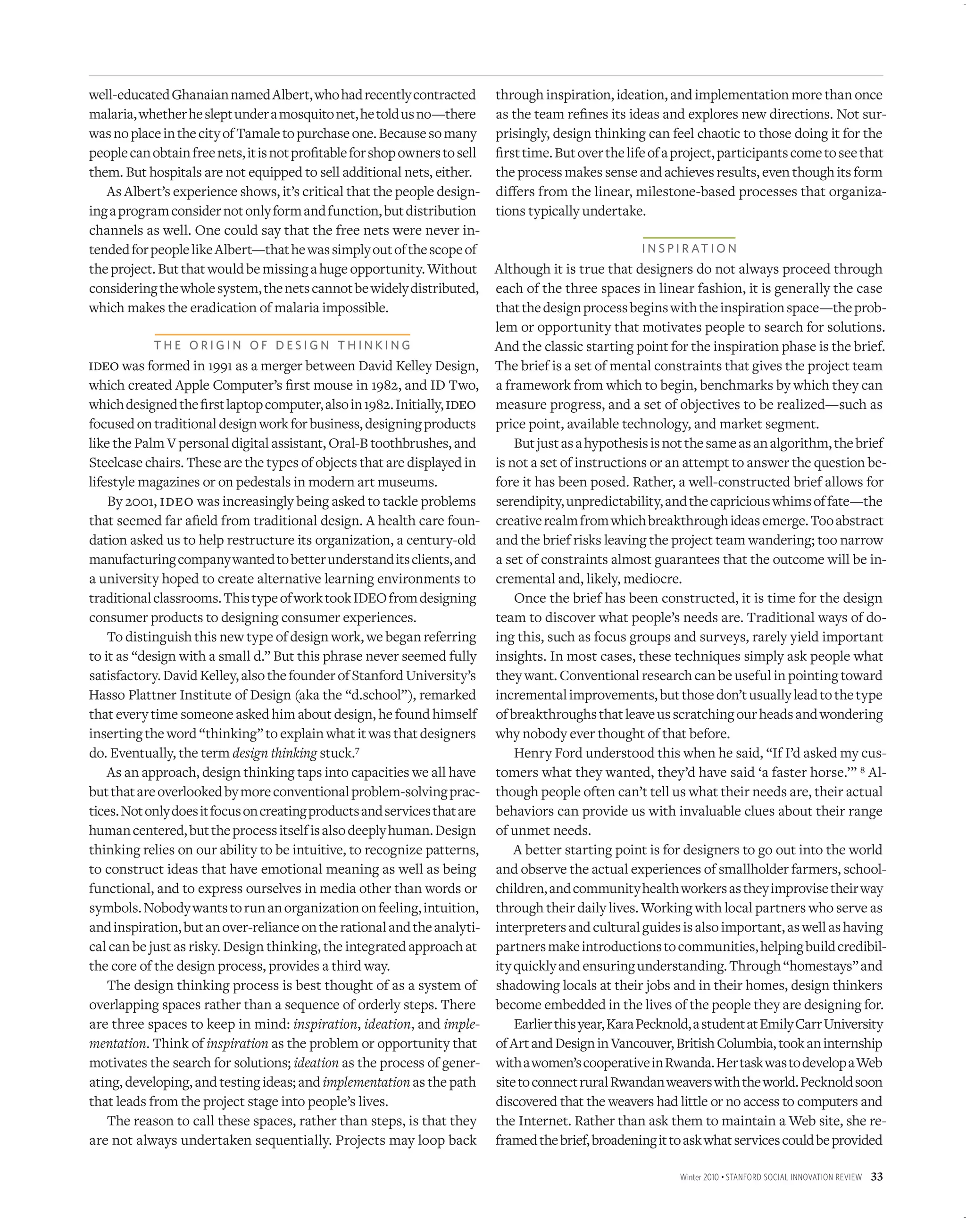 Design thinking for social innovation | PDF