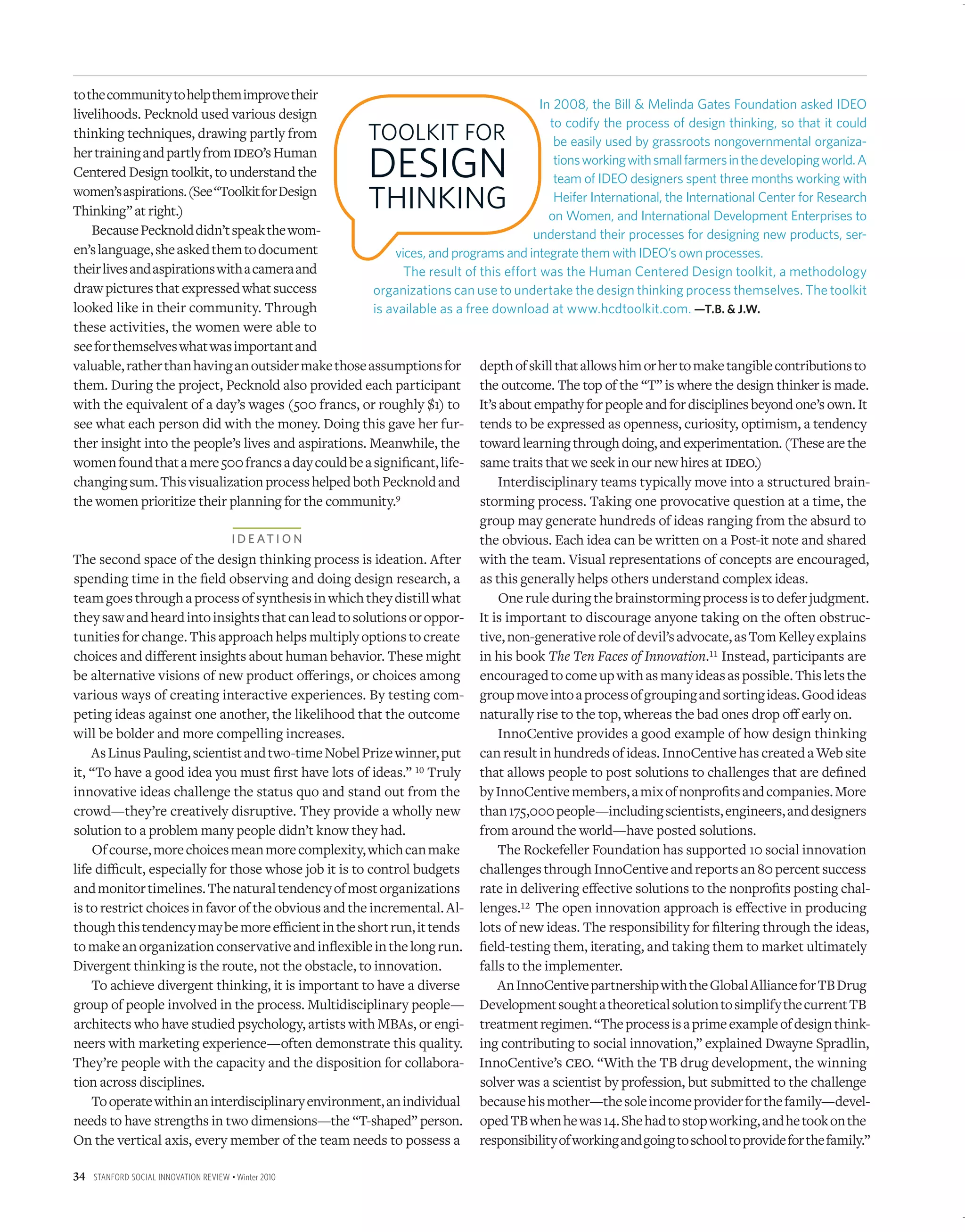 Design thinking for social innovation | PDF