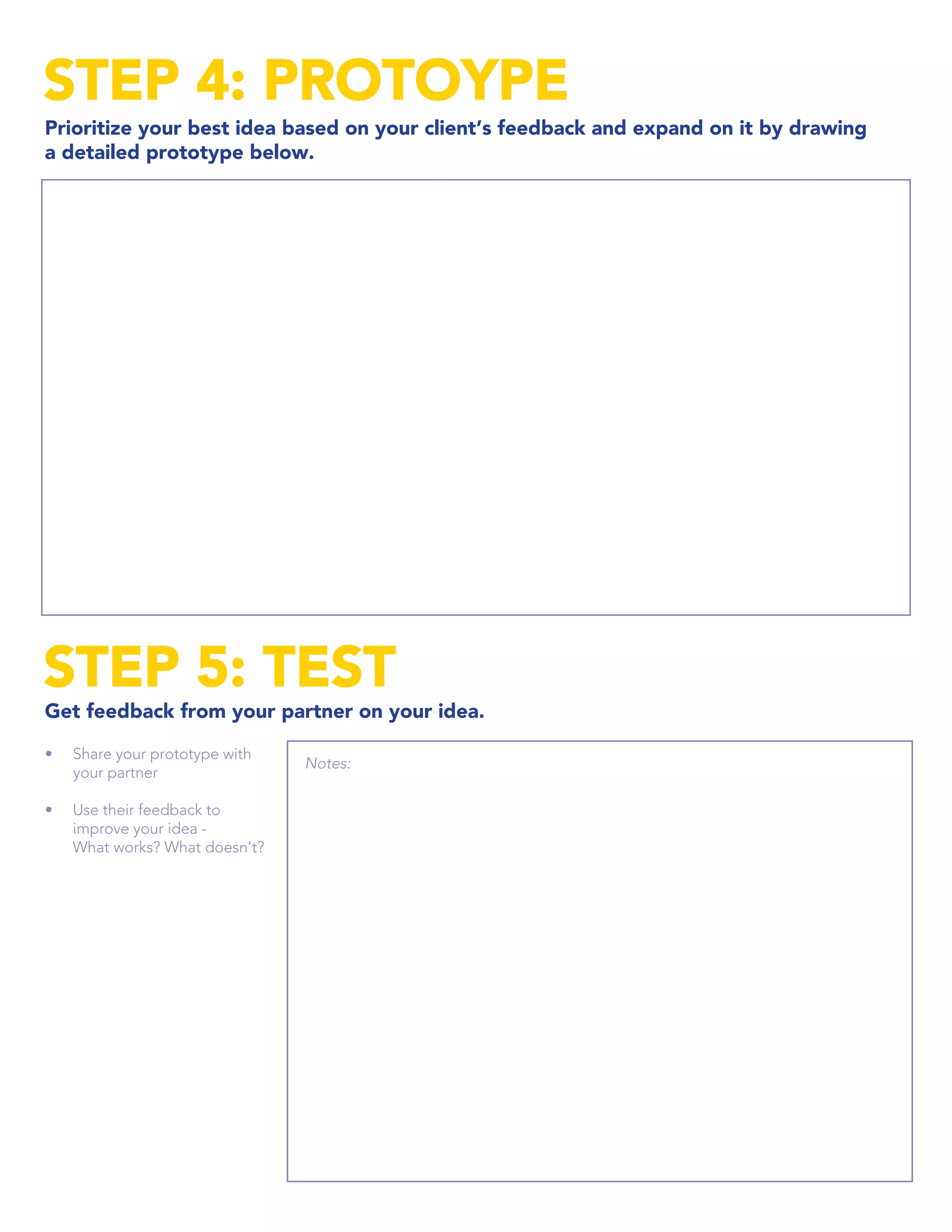 Design Thinking Workshop Participant Worksheet | PDF