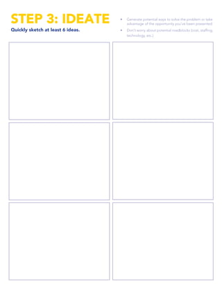 Design Thinking Workshop Participant Worksheet | PDF