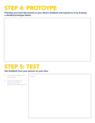 Design Thinking Workshop Participant Worksheet | PDF