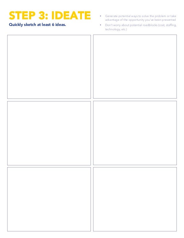 Design Thinking Workshop Participant Worksheet