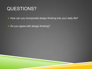 Design thinking & healthcare | PPT