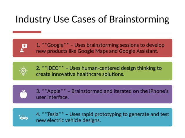 Design Thinking Ideation Brainstorming Detailed Pptx