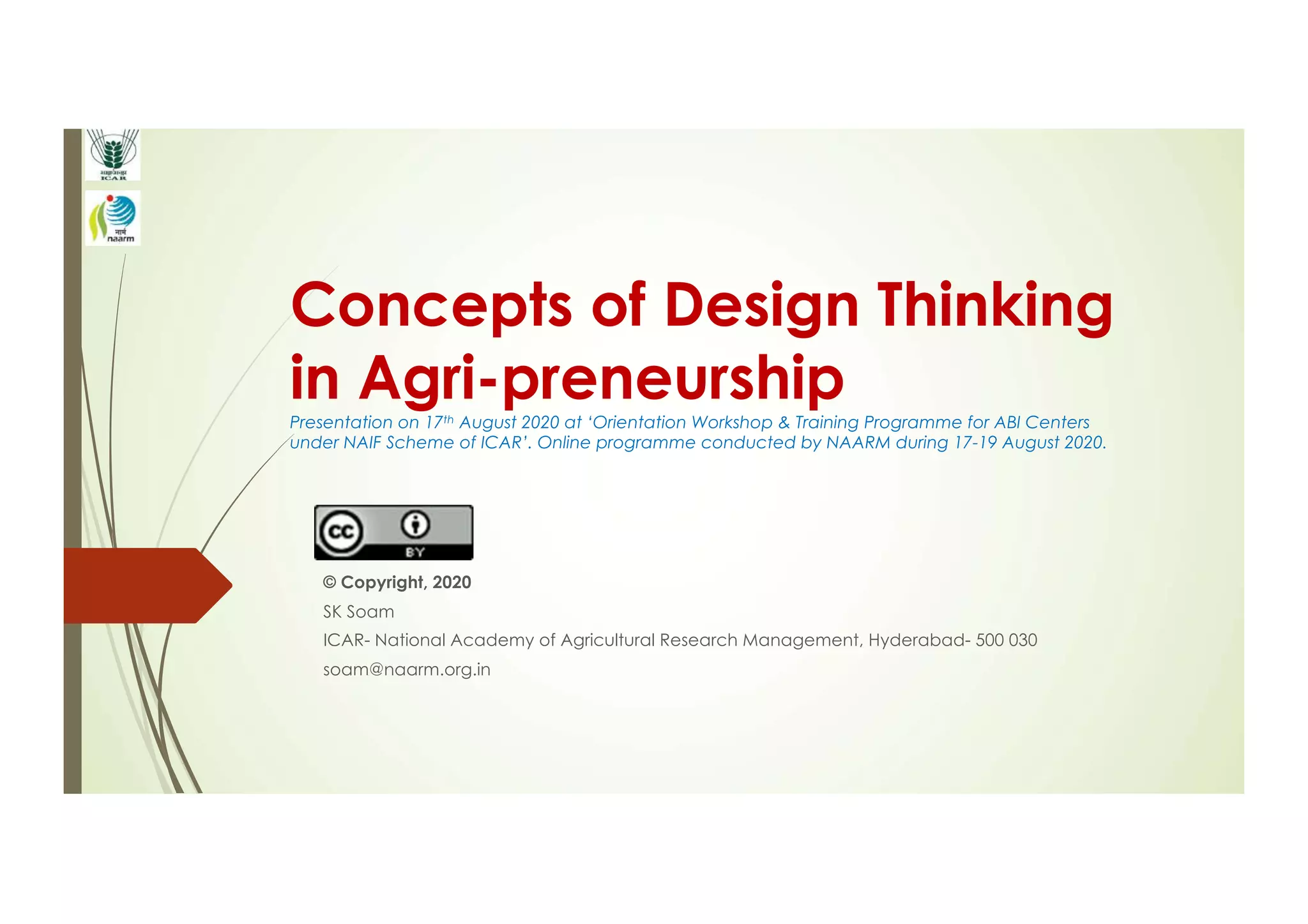 Design thinking in agripreneurship | PDF