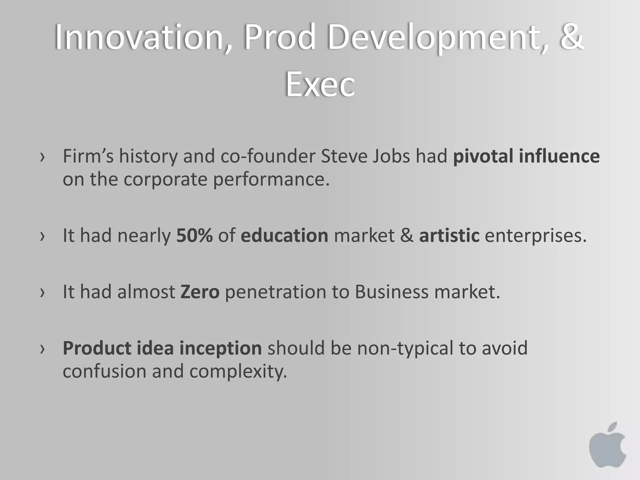 Design thinking & innovation at apple | PPTX