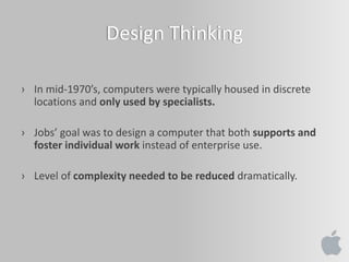 Design thinking & innovation at apple | PPTX