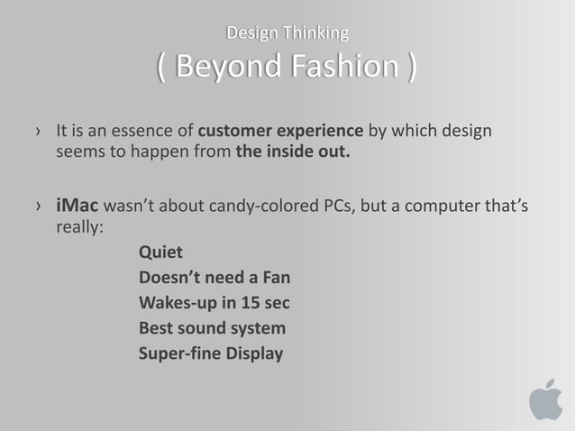 Design thinking & innovation at apple | PPTX