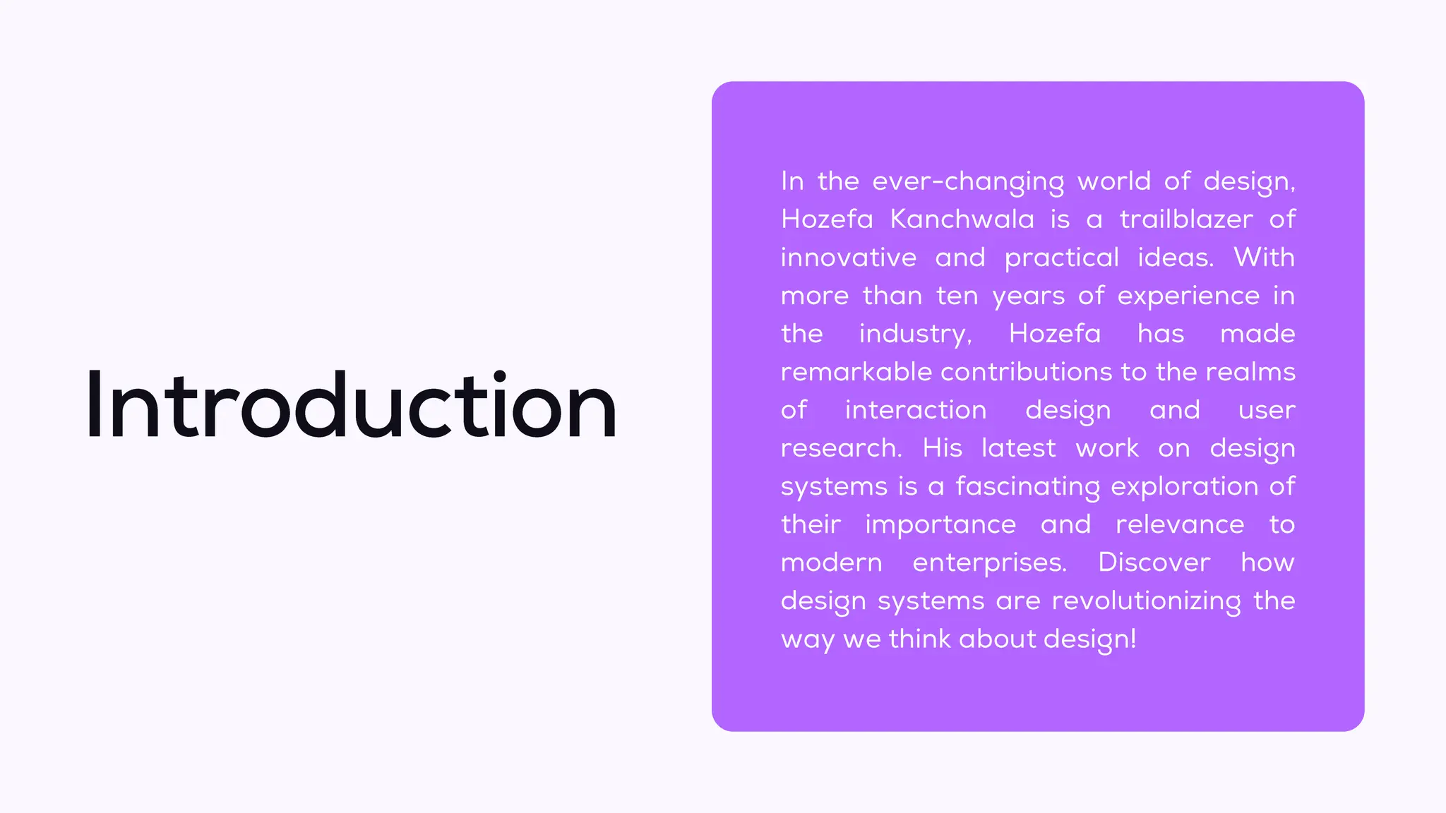 Design Thinking Insights – From Hozefa Kanchwala | PPTX