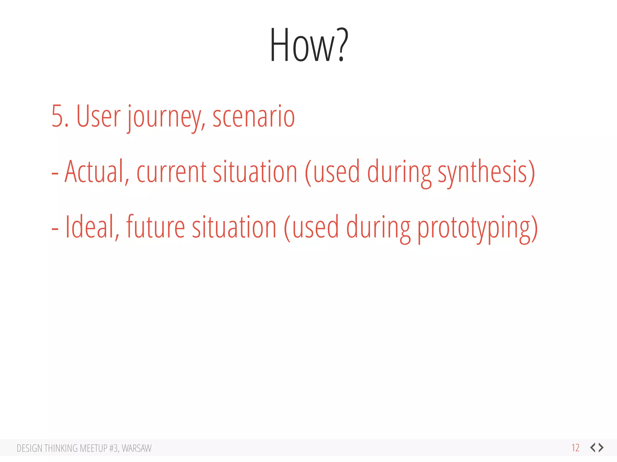 Design Thinking Meetup #3 - Synthesis, Warsaw 2014 | PDF