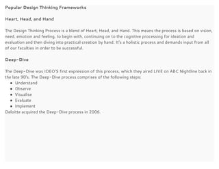 Design Thinking Overview (summary by Interaction Design Foundation) | PPT