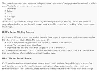 Design Thinking Overview (summary by Interaction Design Foundation) | PPT