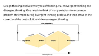design thinking process 5 stages of redeseignpptx | PPTX