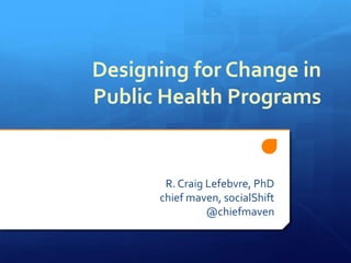 Design thinking and public health | PPT