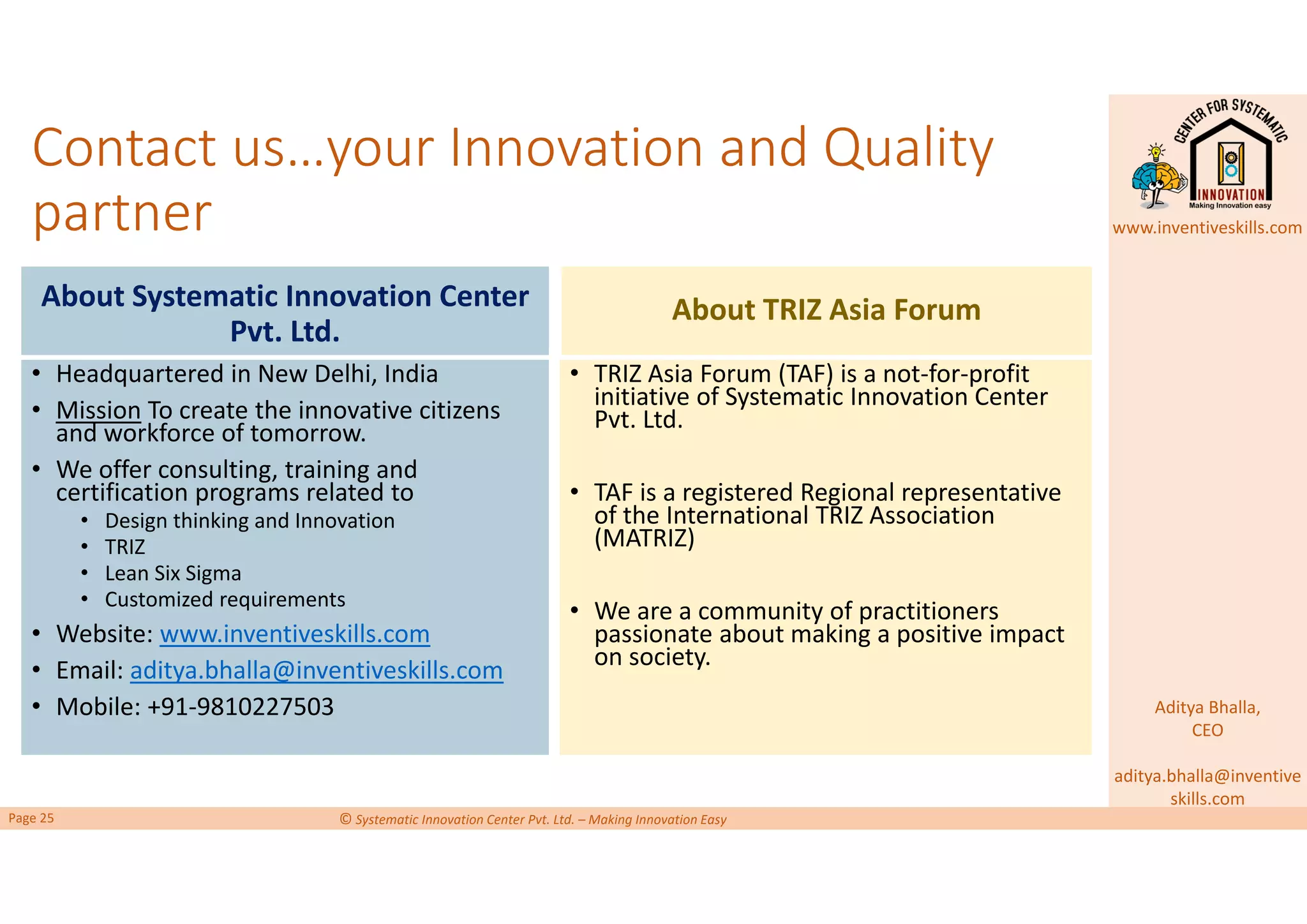 Design Thinking Skills and the TRIZ connection | PDF