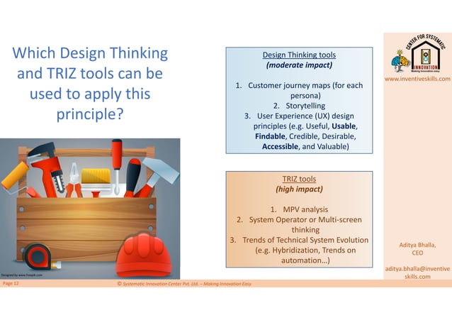 Design Thinking Skills and the TRIZ connection | PDF