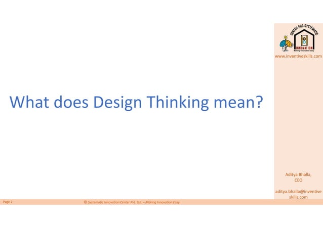 Design Thinking Skills and the TRIZ connection | PDF