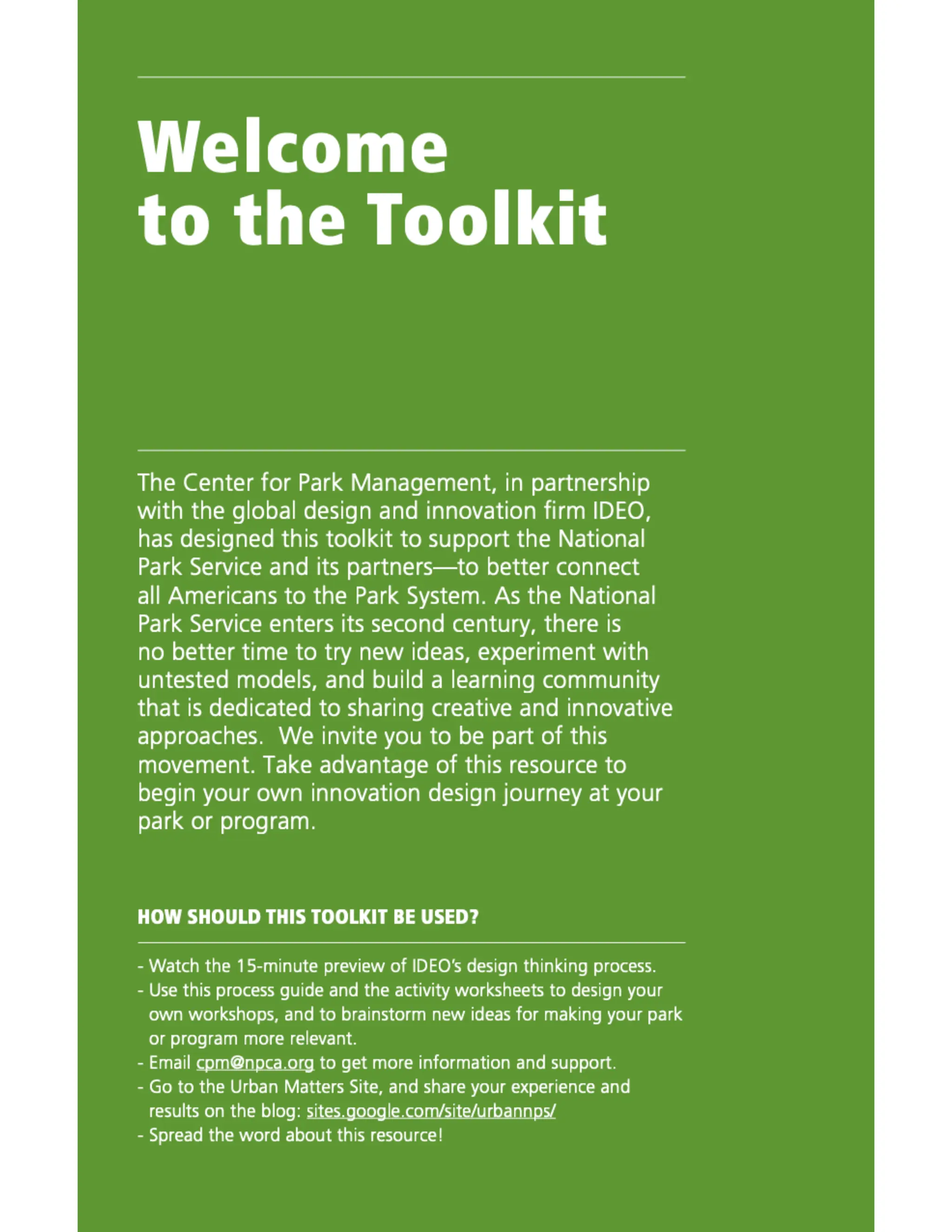 Design Thinking Toolkit tool that use to design work | PDF