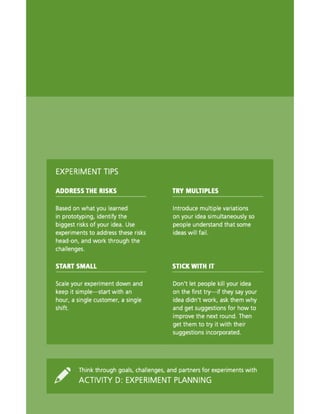 Design Thinking Toolkit tool that use to design work | PDF