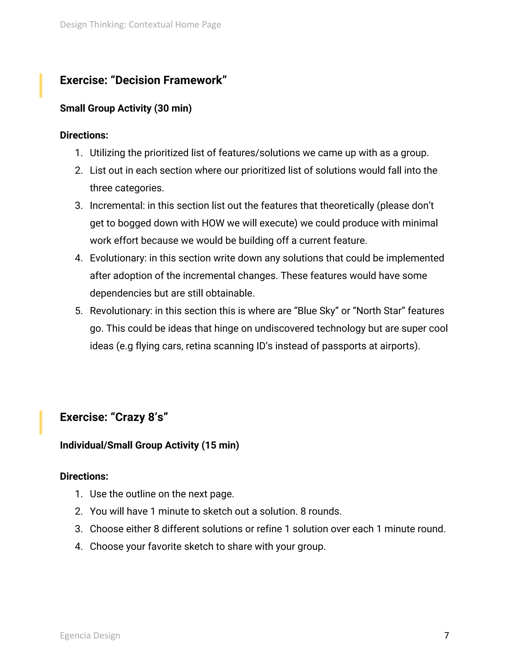 Design thinking worksheet | PDF