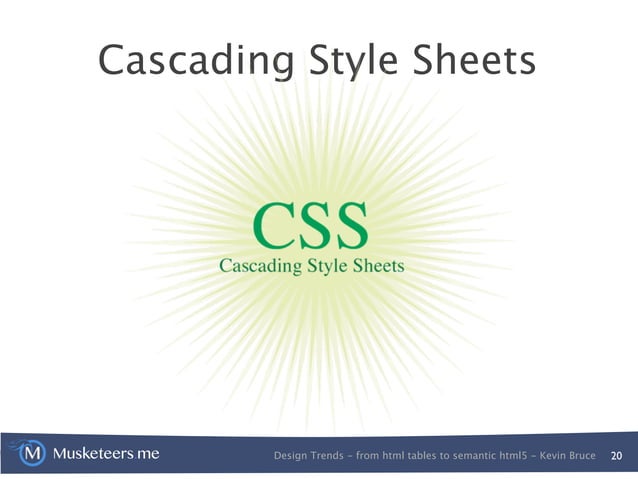 Design trends - from html tables to semantic html5 | PPT