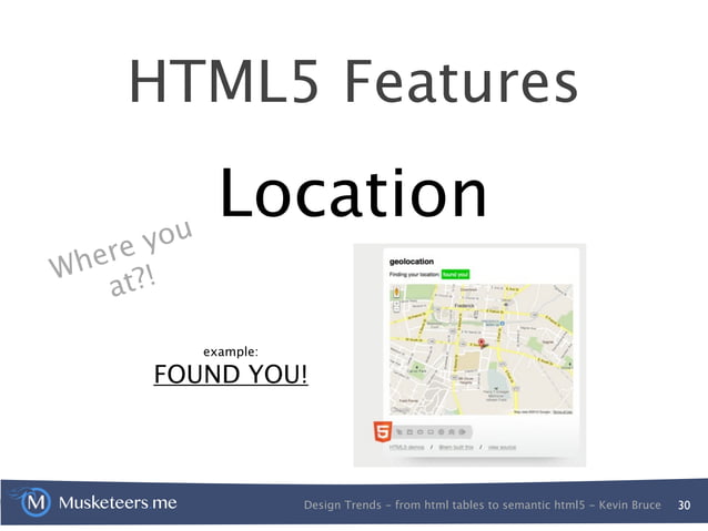 Design trends - from html tables to semantic html5 | PPT