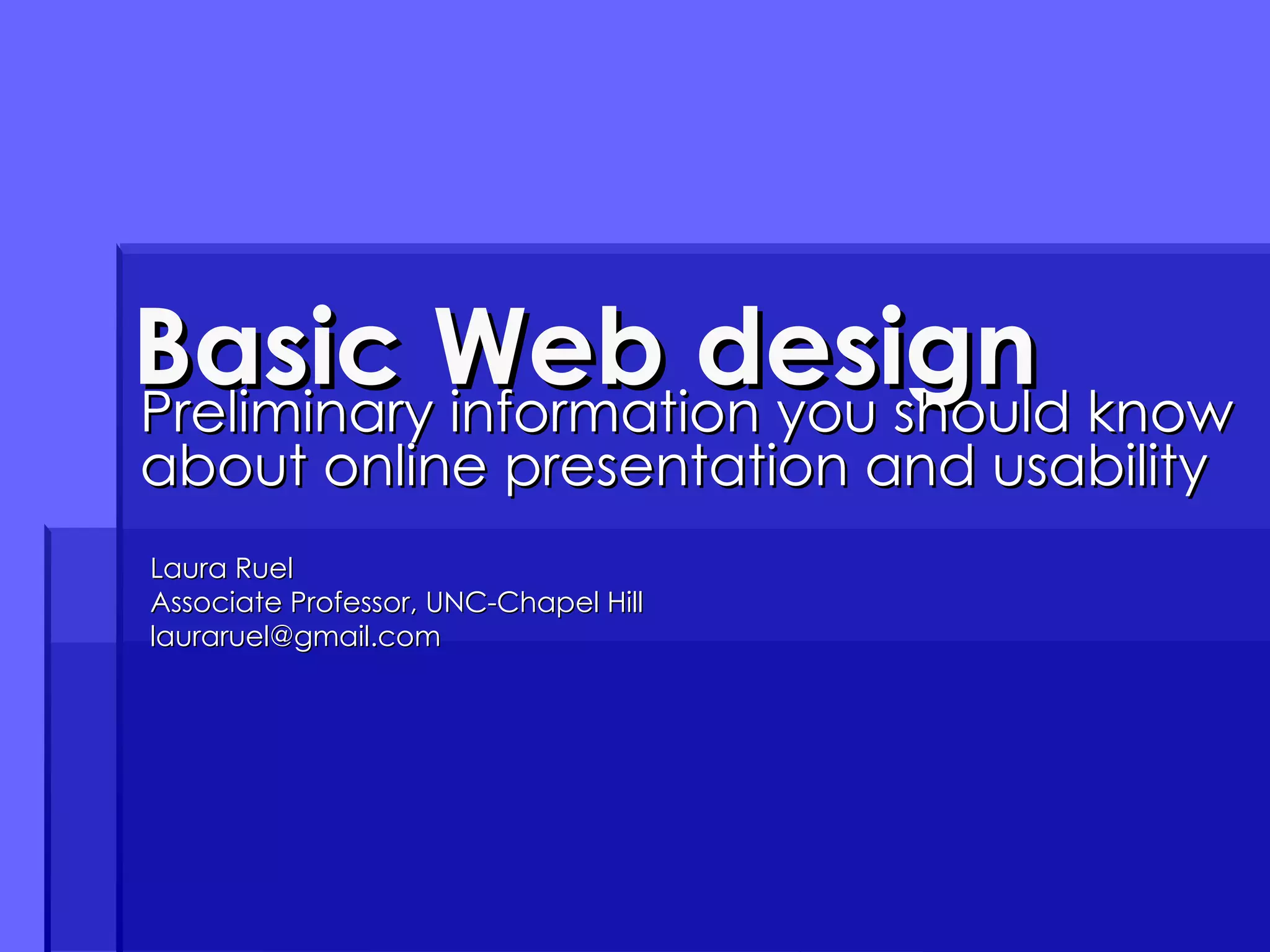 Design And Usability Basics Ppt Free Download
