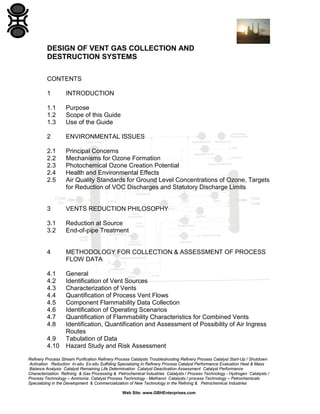 DESIGN OF VENT GAS COLLECTION AND DESTRUCTION SYSTEMS | PDF