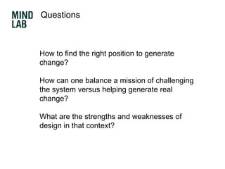 How Public Design - MindLab | PPT