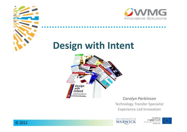 Design with Intent Workshop (ELI) | PPT
