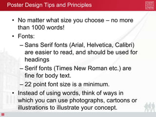 CUROP - Academic Poster Design Workshop 2014 | PPT
