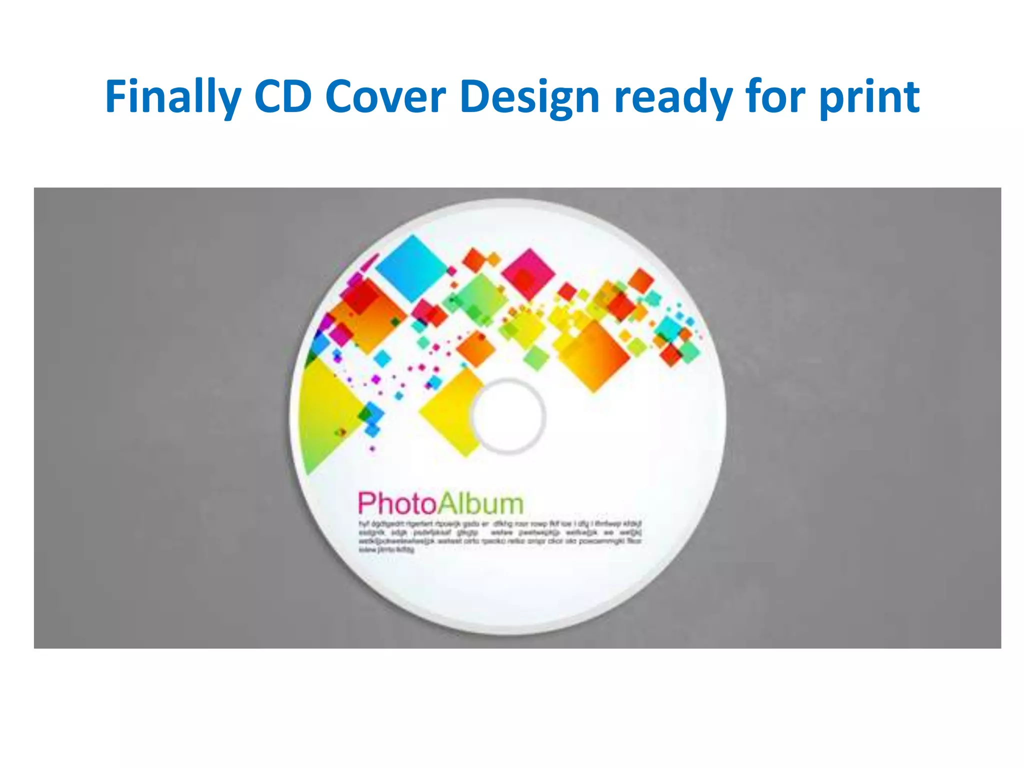 Design your cd cover step by step in corel draw | PPTX