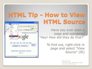 Design your first website using HTML | PPTX