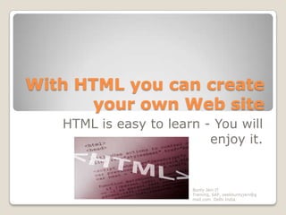 Design your first website using HTML | PPTX