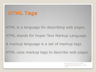 Design your first website using HTML | PPTX