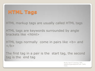 Design your first website using HTML | PPTX