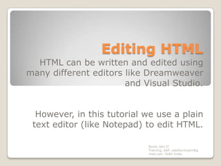 Design your first website using HTML | PPTX